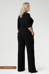 Monroe Pant in Black | Leina + Fleur | Wide Leg Workwear Pants