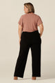 Monroe Wide-Leg Pant in Black | Leina & Fleur | Wide Leg Work Pants